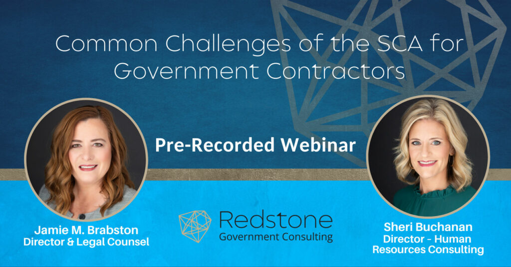 Service Contract Act (SCA) Compliance | Redstone Government Consulting ...