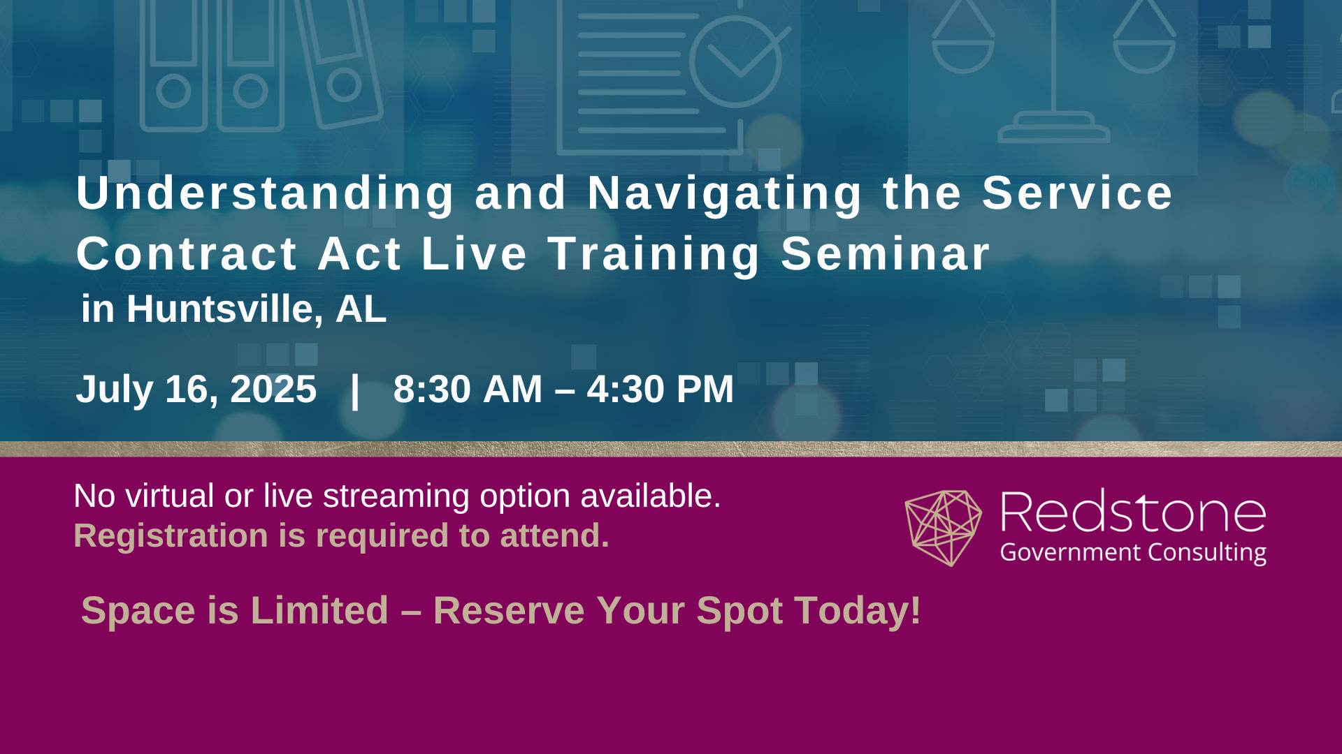 Understanding and Navigating the Service Contract Act Live Training ...